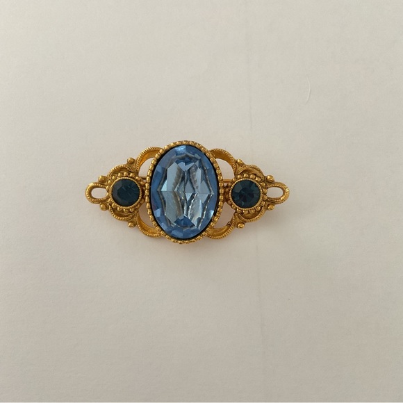 Jewelry | Vintage 198s Blue Stone Brooch | Poshmark